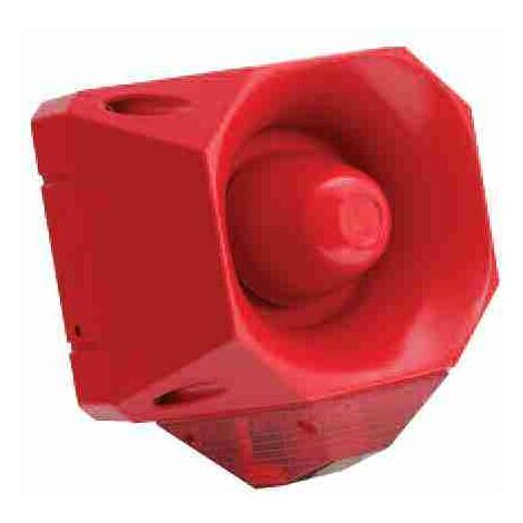 7021121FUL-0004X - ASSERTA SIRENA ROSSA 120 DB CON LAMP. ROSSO