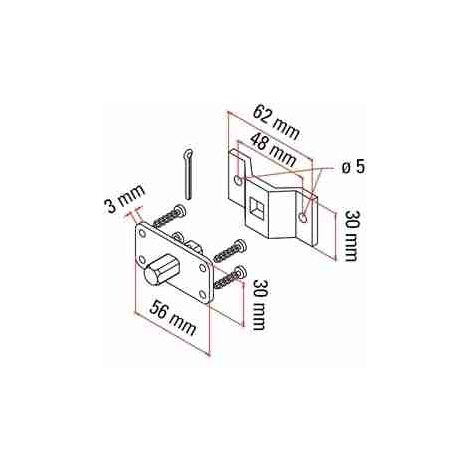 Kit Supporto Staffa Perno Quadro Fori Passanti X Tm45 E Tm45 R/e/er ...