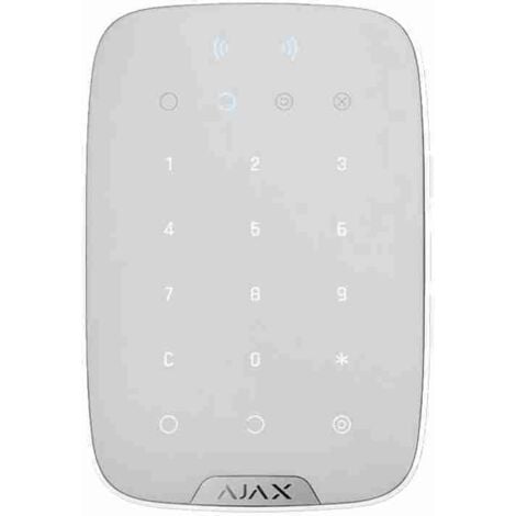AJAX - 26078 - TASTIERA TOUCH WIRELESS, SUPPORTA CARTE E PORTACHIAVI BIANCO