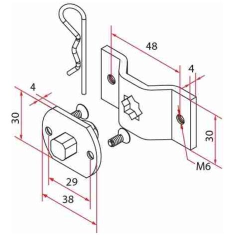 Tm2 35 Supporto Perno Quadrato E Omega Faac A35060552 Automazione ...