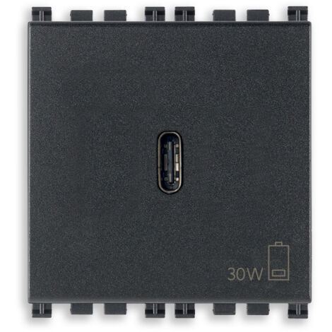 VIMAR - 19298 Alimentatore USB C 30W PD grigio
