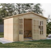 Gartenhaus Holz 6 m2 - H232 x 332 x 222 cm - Holzhaus Office im Garten ...
