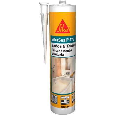 SIKA - Silicona neutra sanitaria - SikaSeal 175 Baños & Cocinas - Blanco - Sellador de silicona ...