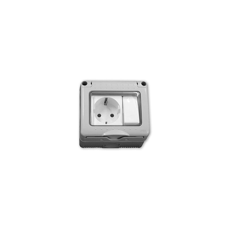 MECANISMO ESTANCO INTERRUPTOR+ENCHUFE SCHUKO IP55