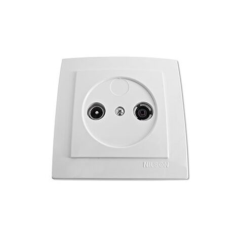 HEPO.MECANISMO EMPOTRAR BLANCO ENCHUFE TV