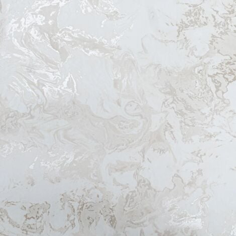 Cream Marble Metallic Wallpaper Ripple Liquid Swirl Effect Gold Shimmer ...