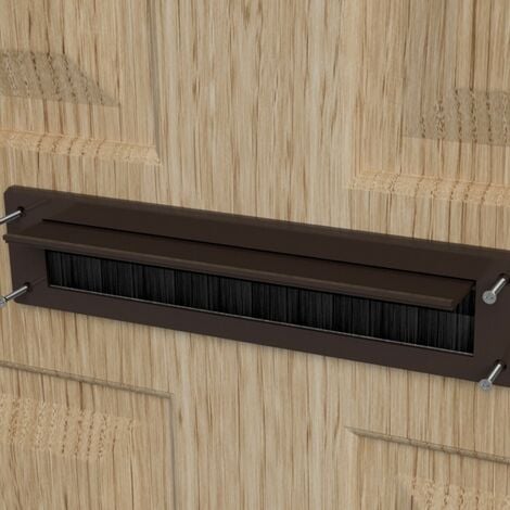 Brown Internal PVC Letterbox Draught Excluder Seal With Brush & Flap ...