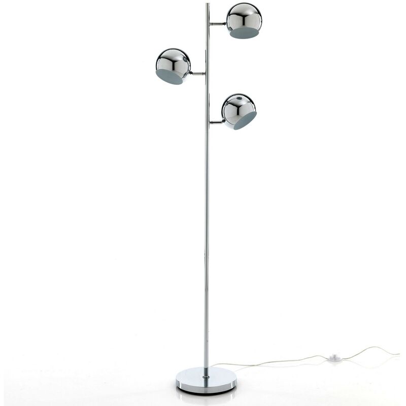 Lampada da terra in metallo cromato cm. H.155 x L.44