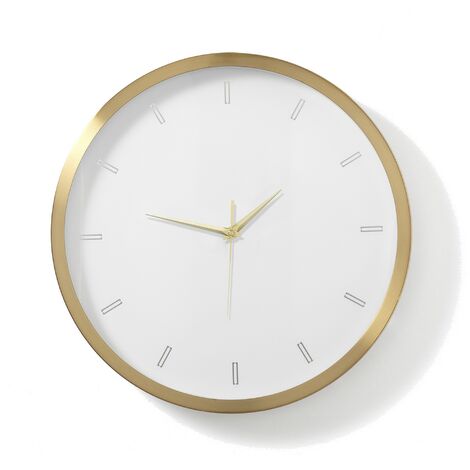 Orologio in acciaio verniciato ottone opaco cm. Ø.40