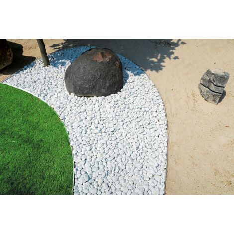Sassi ciottoli colorati Bianco Thassos 8-16 mm decorazione giardino ...