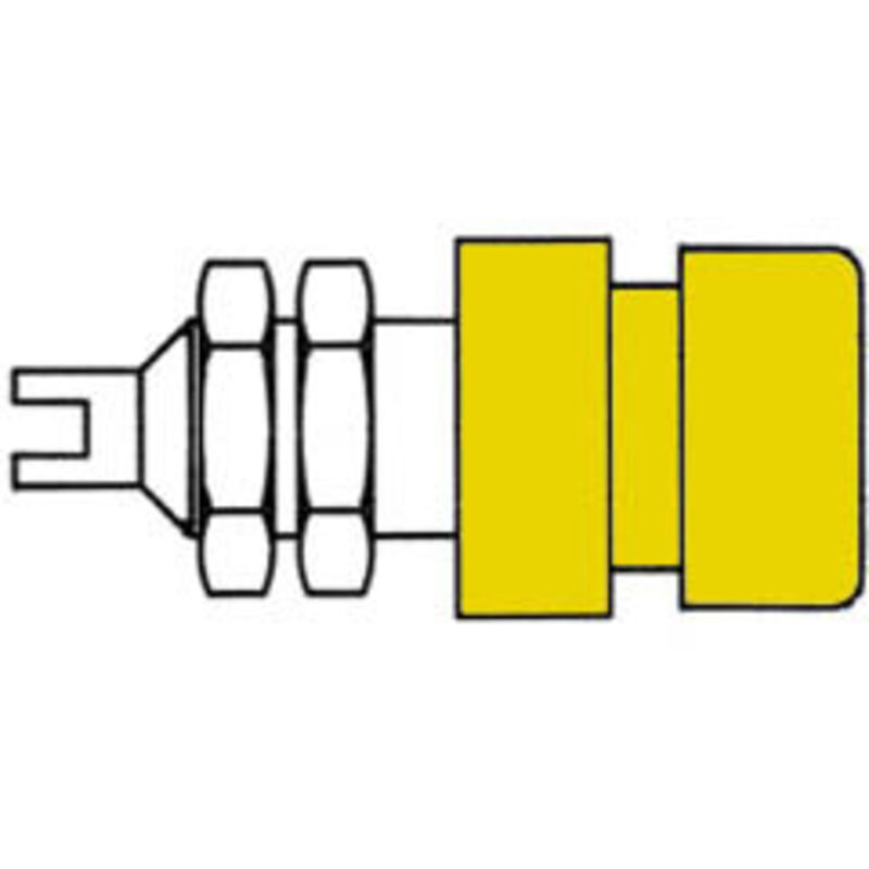 HIRSCHMANN Isolierte 4mm-BUCHSE / gelb (bil 20) (HM2431)