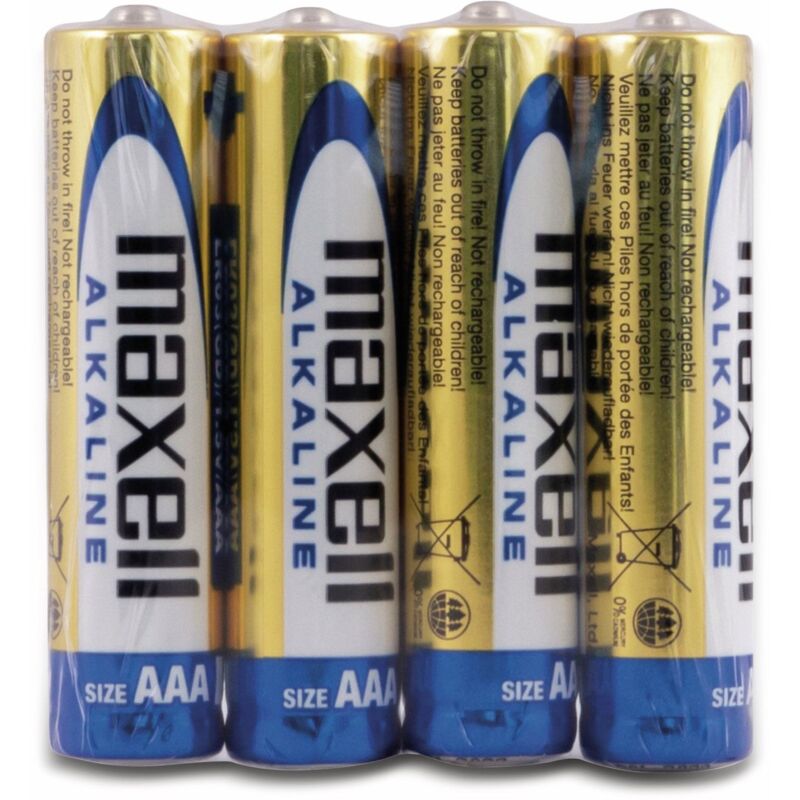 Maxell LR6 Mignon AA Alkali Mangan Batterien, 4 Stück (790233)
