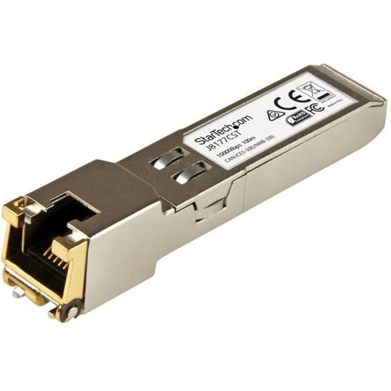 StarTech Startech.com Gigabit RJ45 Copper SFP Transceiver Module - HP J8177C Compatible - SFP ...