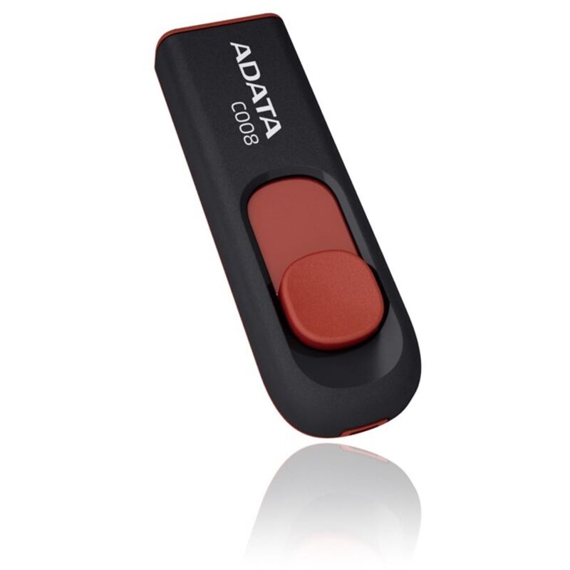 ADATA 32GB C008 Classic Series USB 2.0 Stick schwarz rot (AC008-32G-RKD)