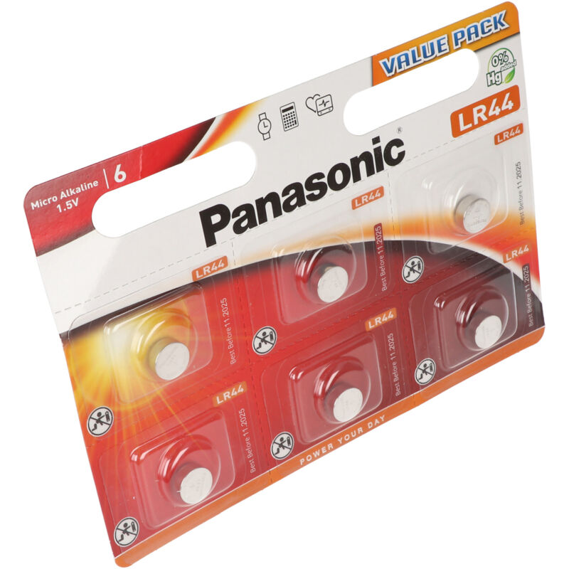 Panasonic LR44, Micro Alkaline, 1 pc(s) (LR44/6B) (LR44/6B)