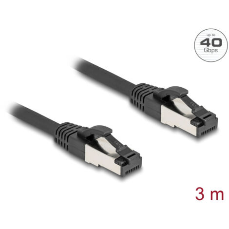 DeLOCK Delock RJ45 Netzwerkkabel Cat.8.1 S/FTP 3 m bis 40 Gbps schwarz (80573)