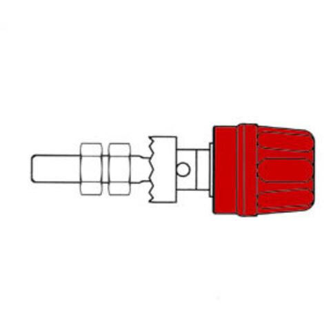 HIRSCHMANN 4mm-buchse mit krallenrand / rot (pk 10A) (HM2410A)