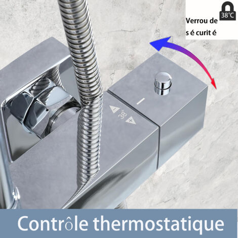 AICA Colonne de Douche Thermostatique avec Mitigeur Ensemble de Douche ...