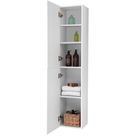Aica Colonne de Salle de Bain Haute + 2 Porte, Compartiment,30 x 26.8 x ...