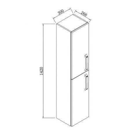 Aica Colonne de Salle de Bain Haute + 2 Porte, Compartiment,30 x 26.8 x ...