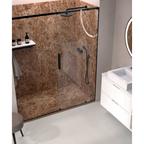 Receveur de douche Oasis brun clair , finition Lisse Stone 3D, grille ...