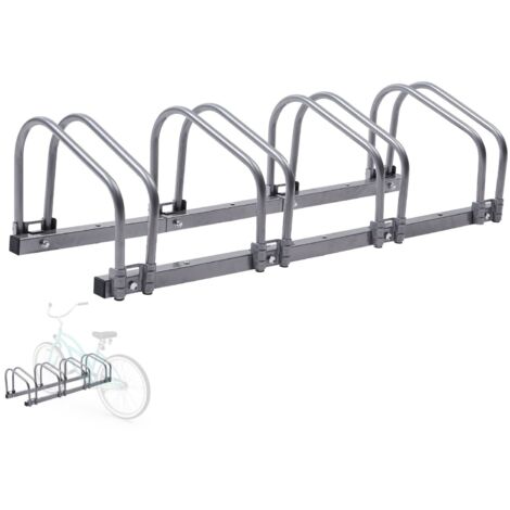 AREBOS Bicycle stand Bicycle Bike Floor Parking Steel Rack (4 Bike ...
