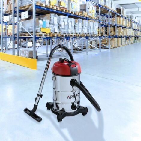 AREBOS Industrial Vacuum Cleaner Wet-dry Ash Extractor 1800W 30L ...