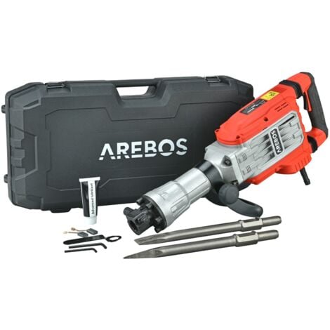 AREBOS Demolition Hammer 1700 W 60 Joules 1900 Beats per Minute ...