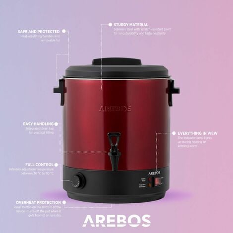 AREBOS Automatic Preserving Cooker 2500 W Preserving Pot 28 L with ...