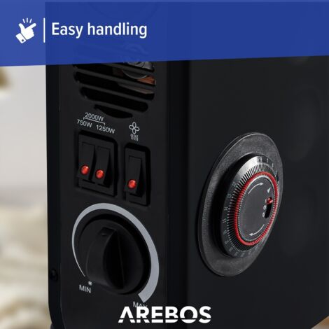AREBOS Portable Convector 2000 W Heater Electric Heater