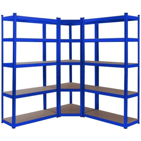 AREBOS Set of 3 Heavy Duty Shelving Corner Shelving Storage Shelving ...