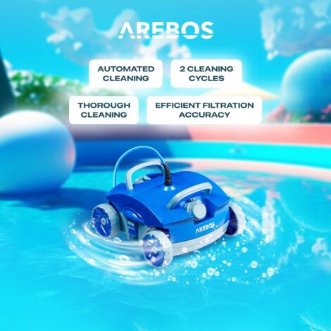 AREBOS Pool Robot Pool Runner Pool Vacuum Cleaner Pool Cleaner