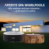 AREBOS In-Outdoor Whirlpool 2400W Spa Pool Wellness Massage Oval 190x120 cm