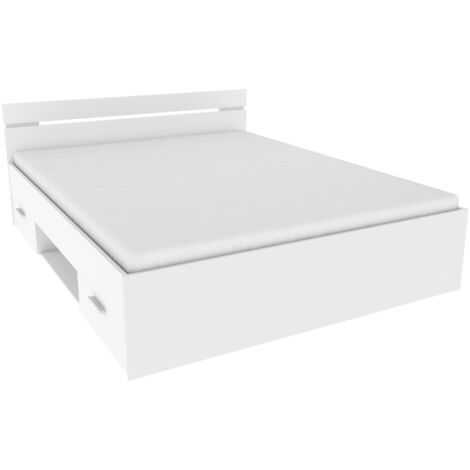 Bett 160x200 cm 2 Schubladen und 1 Fach L164,5 cm - MICHIGAN