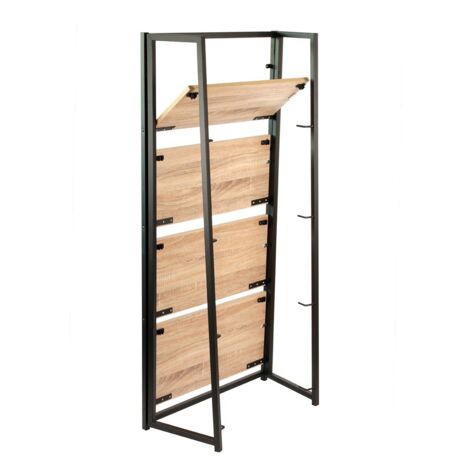 4-stufiges faltbares Regal im Industrial-Stil