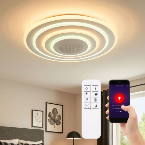 Plafoniera Smart Home LED CCT soggiorno plafoniera smart app camera da ...