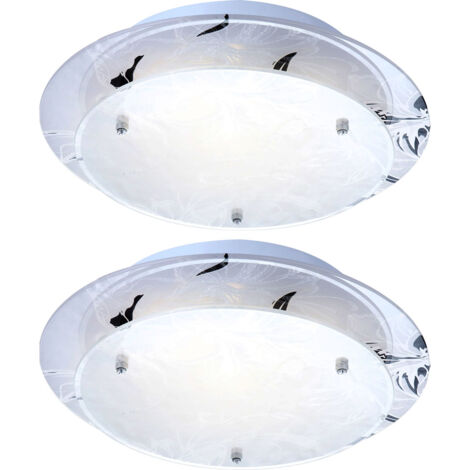 Plafoniera in vetro plafoniera rotonda E27 lampada da cucina moderna ...