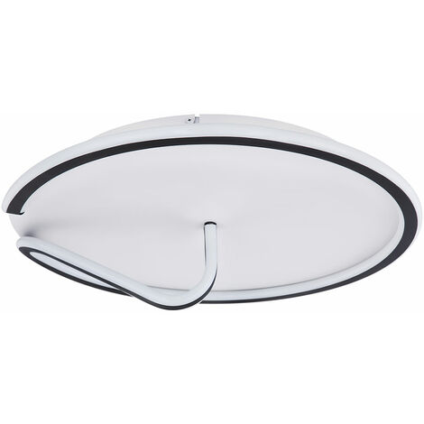 Plafoniera LED soggiorno Plafoniera nera luce notturna rotonda ...