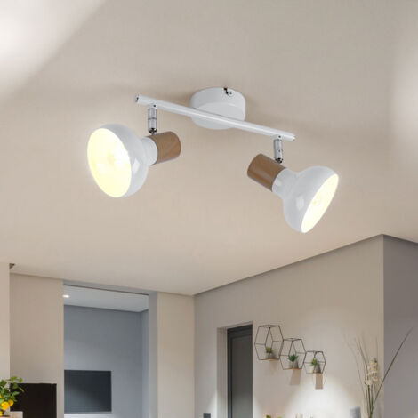 Plafoniera spot 2 fiamme faretto da soffitto plafoniera bianca 2 ...