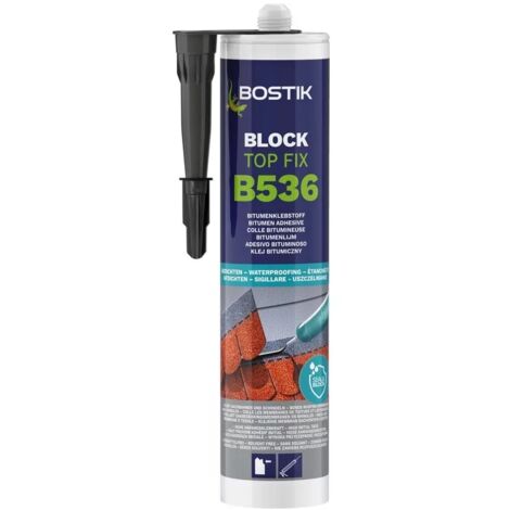 Bostik Block B536 Top Fix Bitumen Klebstoff 445g Kartusche schwarz