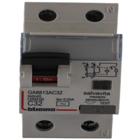 btdin45 - magn diff AC 1P N 32A 4,5kA 30mA BTICINO SPA