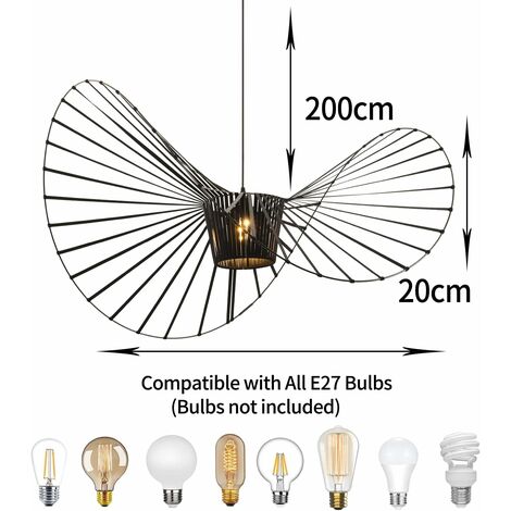 Lustre Vertigo Suspension Noir, Rétro Salon Lampe Suspension Vertigo ...