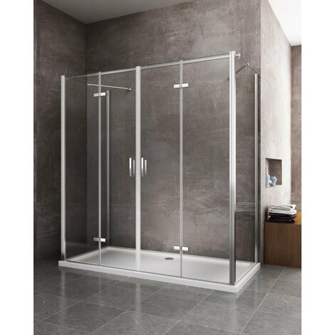 Duschbox in U-Form mit freiem Eingang und vollständiger zentraler ...