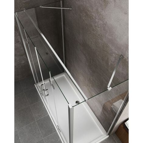 Duschbox in U-Form mit freiem Eingang und vollständiger zentraler ...