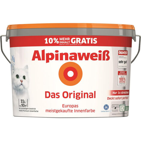 Alpinaweiß Das Original spritzfrei 11 Ltr. Wand- und Deckenfarbe