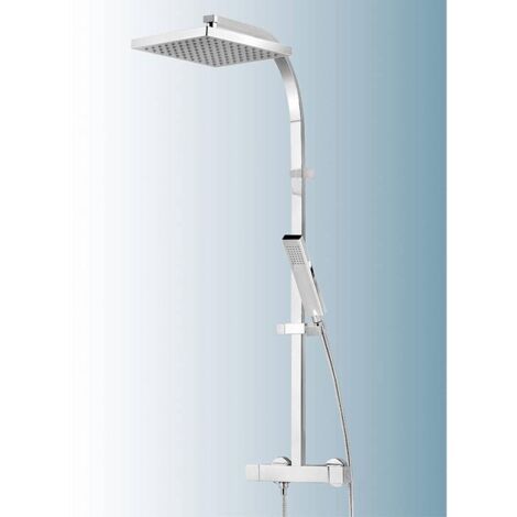 Schulte Duschmaster Rain II D9635 mit Thermostat, Kopfbrause eckig