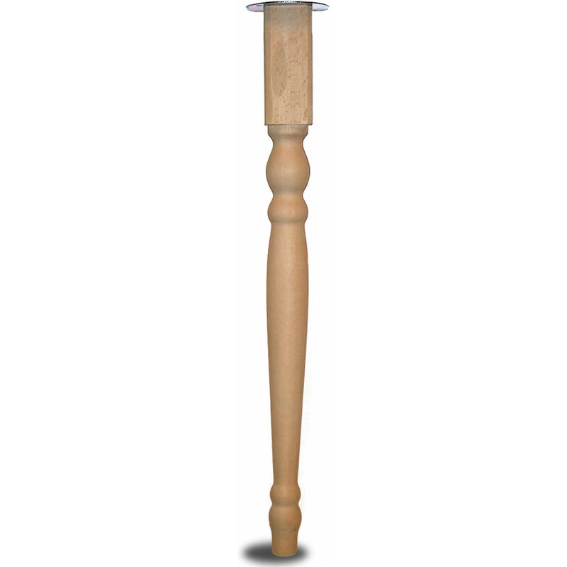 Gamba Tavolo in Legno Grezzo Sagomata - Ø 60 mm - 750 mm