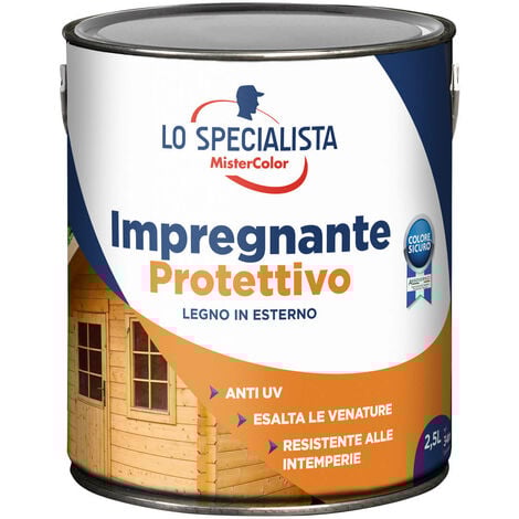Impregnante a solvente per legno colore noce antico 2,5lt