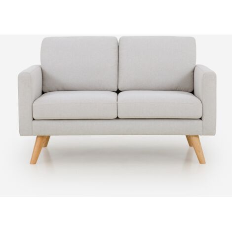 Divano design moderno scandinavo 2 posti in tessuto Marek - Beige