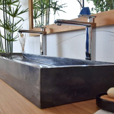 Vasque en Noir à poser, Atlantica